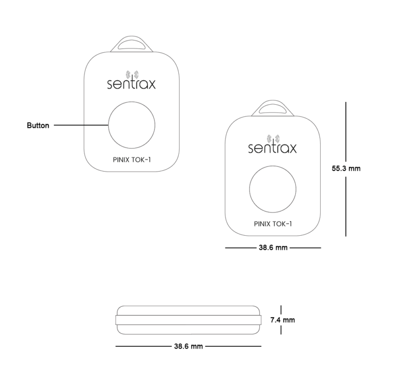 PINIX TOK-1 - Smart Badge BLE AoA Tag with Multi-Sensors